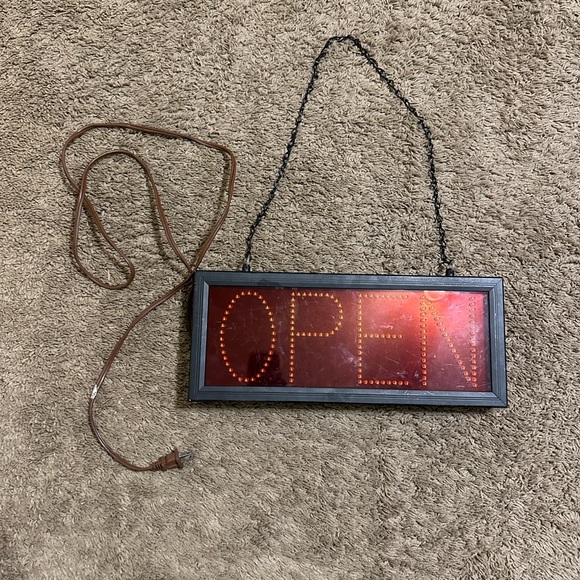 Nike | Other | Vintage Millennium Visual Systems Led Sign Open Red ...